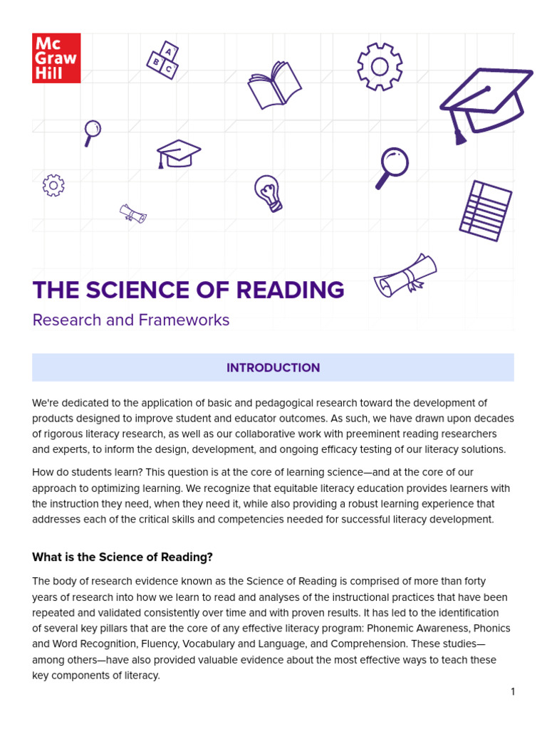 THE SCIENCE OF READING Research and Frameworks INTRODUCTION | PDF ...