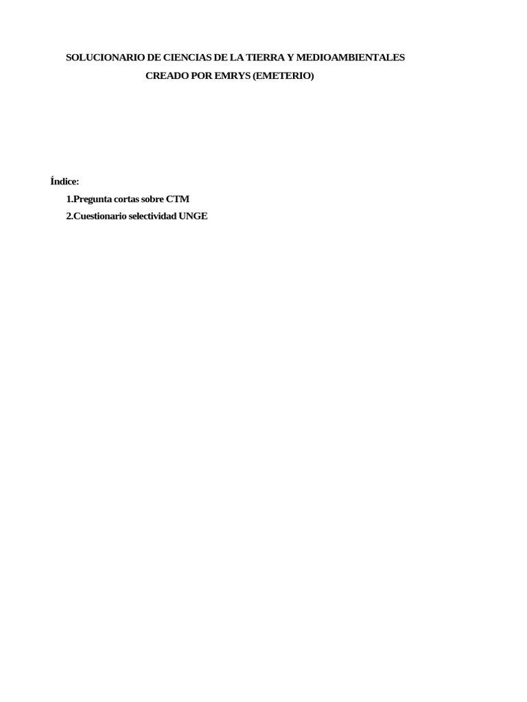 Solucionario de CTM | PDF | Clorofluorocarbono | Contaminación