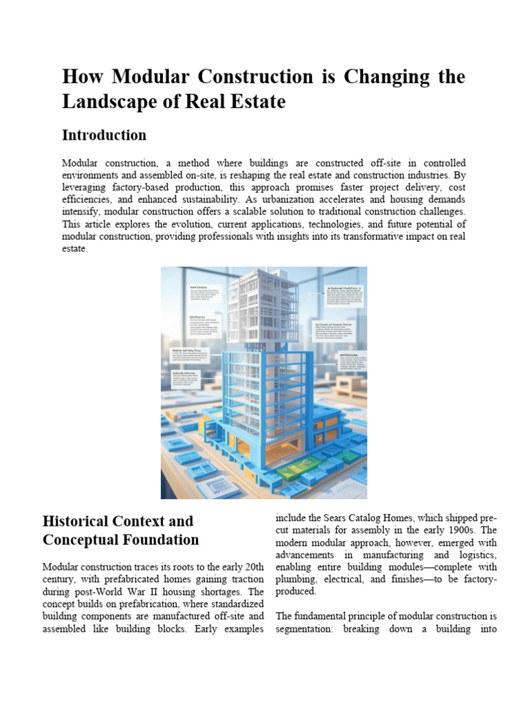 Modular Construction's Impact on Real Estate | PDF | Building ...