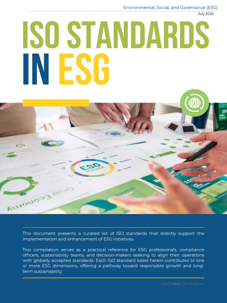 ISO Standards in ESG 1752051962 | PDF | Life Cycle Assessment ...
