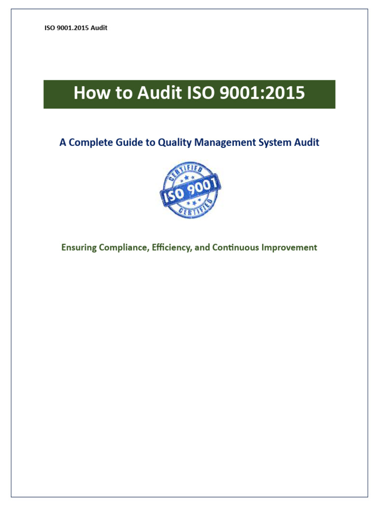 ? #ISO - 9001 - 2015 - Audit - Process - Key Stages & Compliance | PDF ...