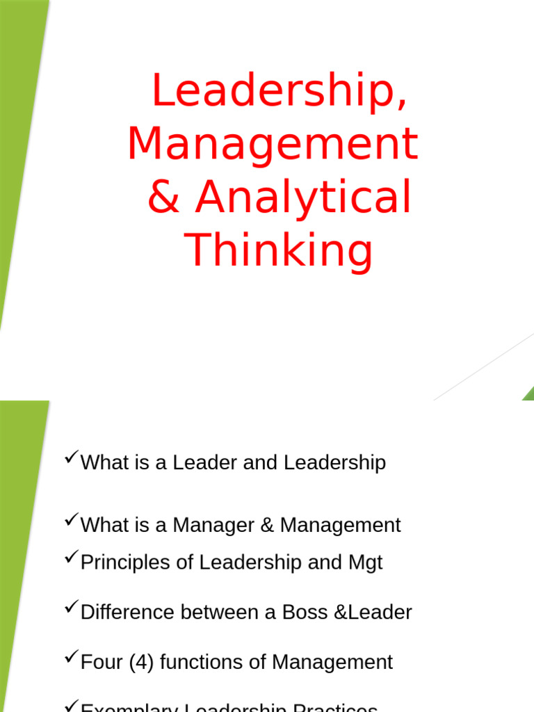 3 Leadership and Management | PDF | Leadership | Thought