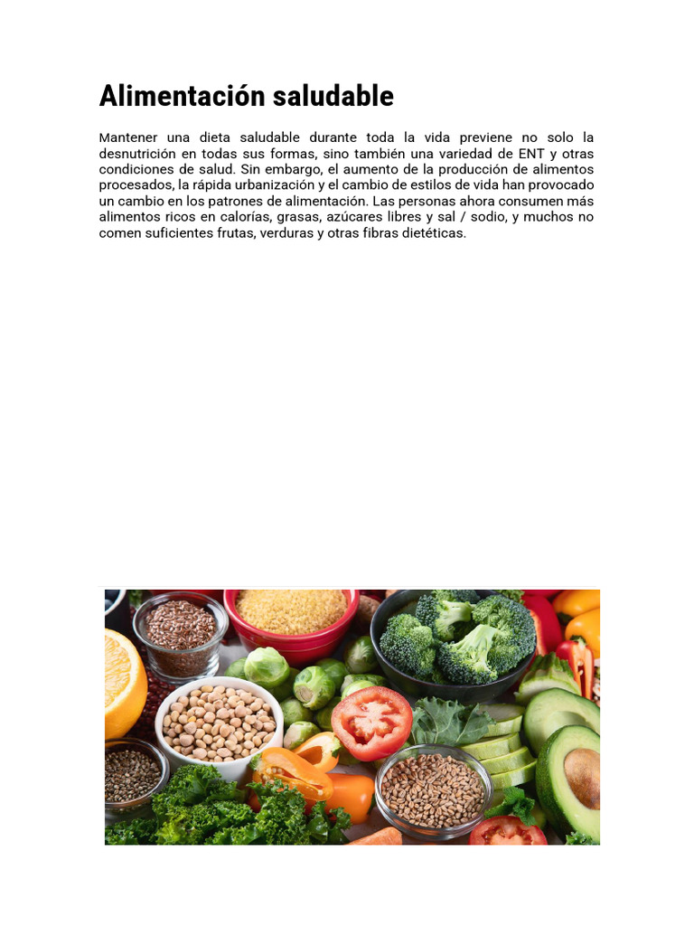 Claves para una Alimentación Saludable | PDF