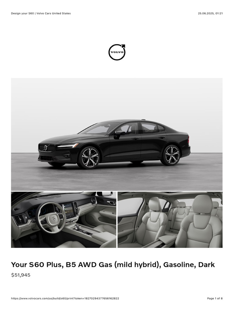 Customize Your Volvo S60 Build | PDF | Motor Vehicle | Wheeled Vehicles