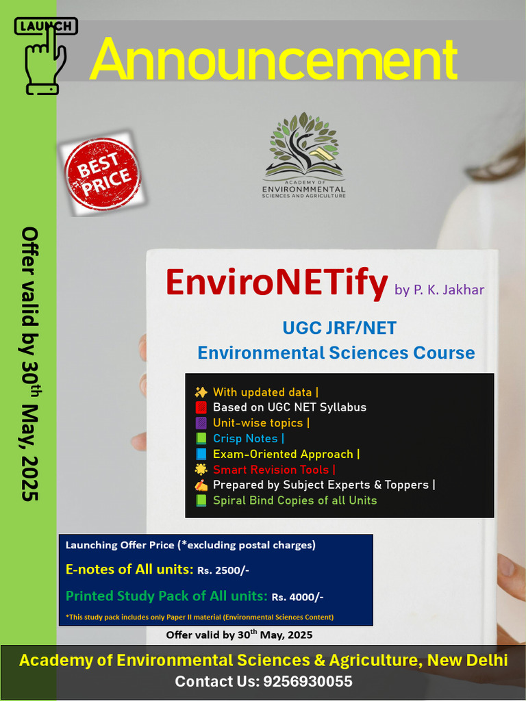 UGC NET Environmental Science Notes | PDF | Atmosphere | Atmosphere Of ...