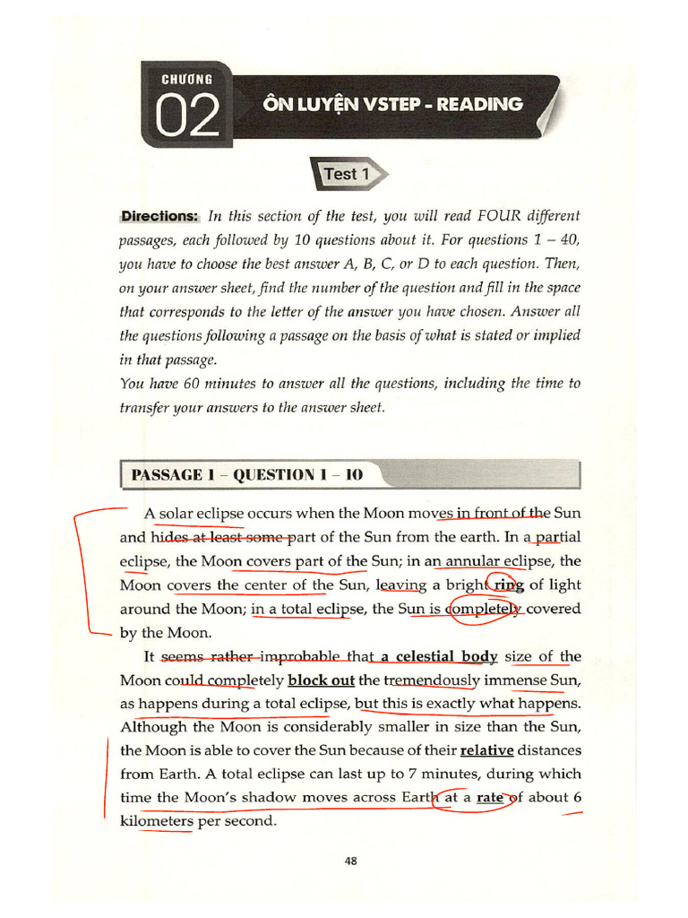 Vstep - Reading 1 | PDF