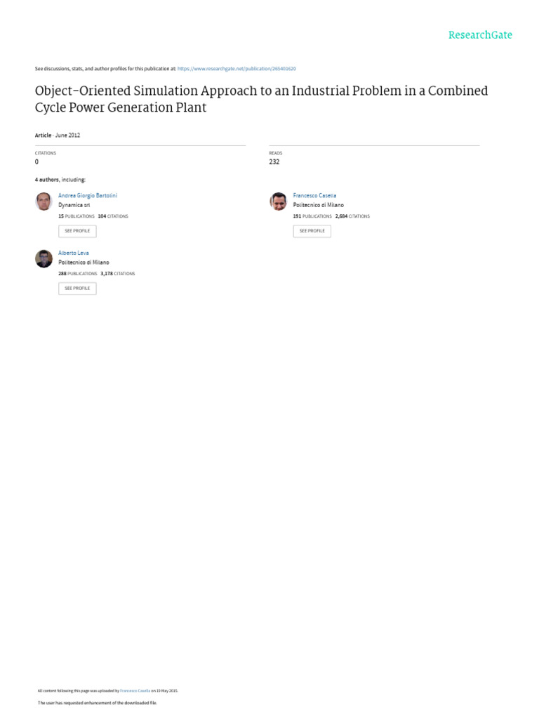 Object-Oriented Simulation Approach To An Industri | PDF | Simulation