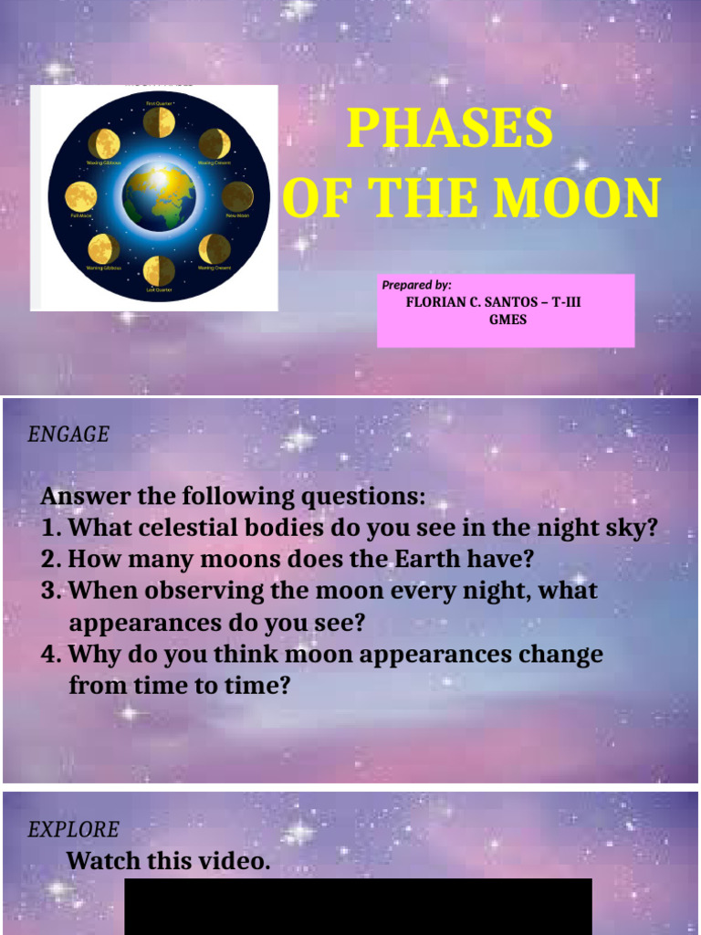 Sci-5 - Q4 - Phases of The Moon | PDF | Moon | Lunar Science