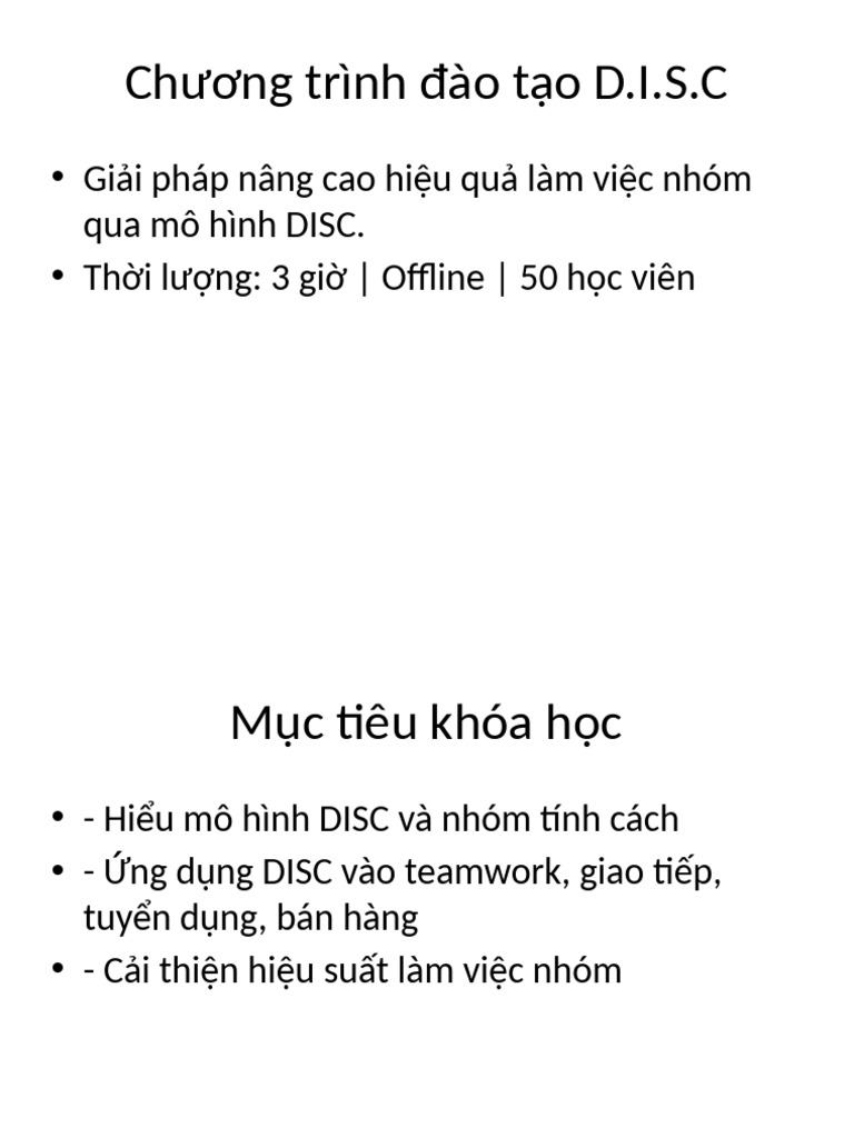 Training DISC Teamwork | PDF