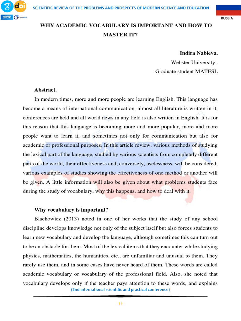 Why - Academic - Vocabulary - Is - Important - and HOW TO MASTER IT ...