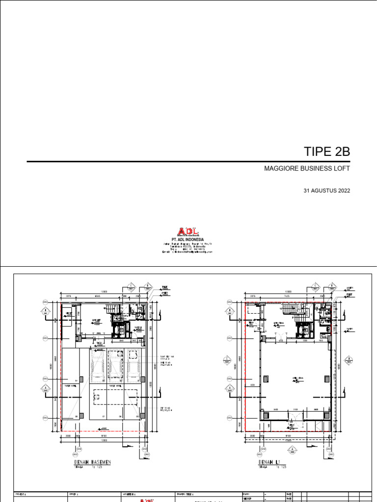Denah Ruko Tipe Bl2b - Maggiore Business Loft | PDF
