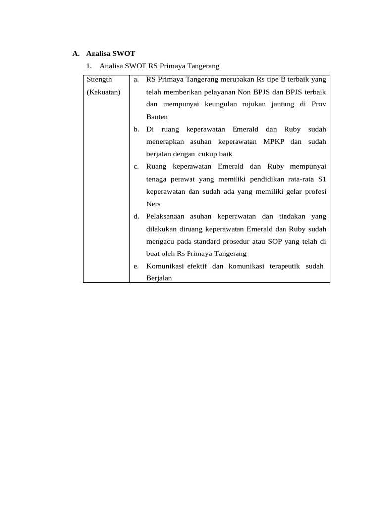 SWOT PHT | PDF