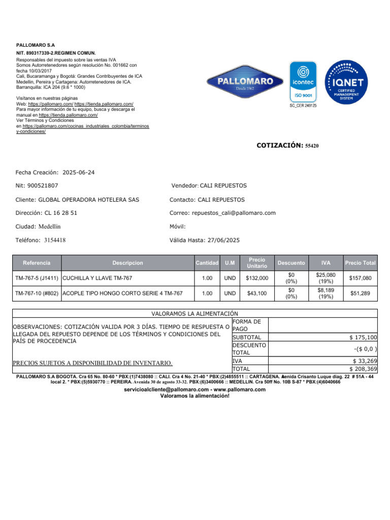 Cotr-55420 Pallomaro | PDF | Las compras en línea | Tarjeta de débito