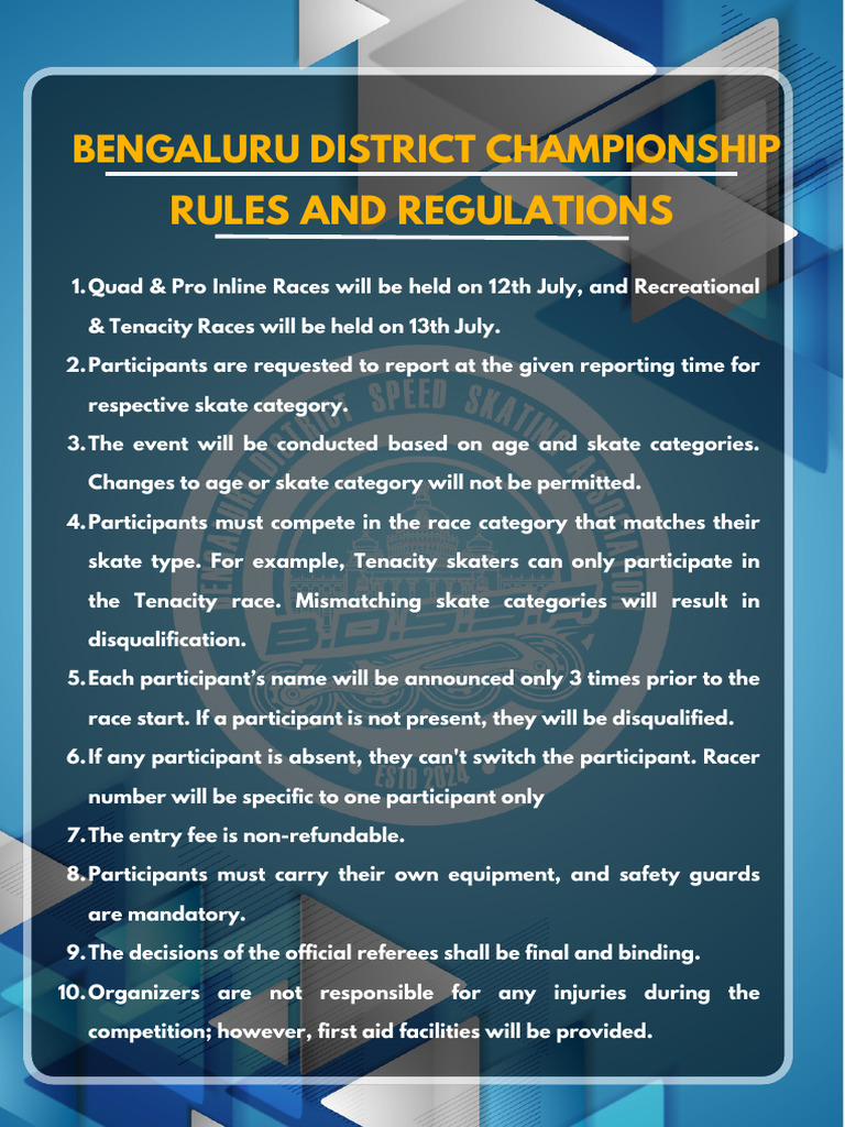 Rules and Regulations | PDF