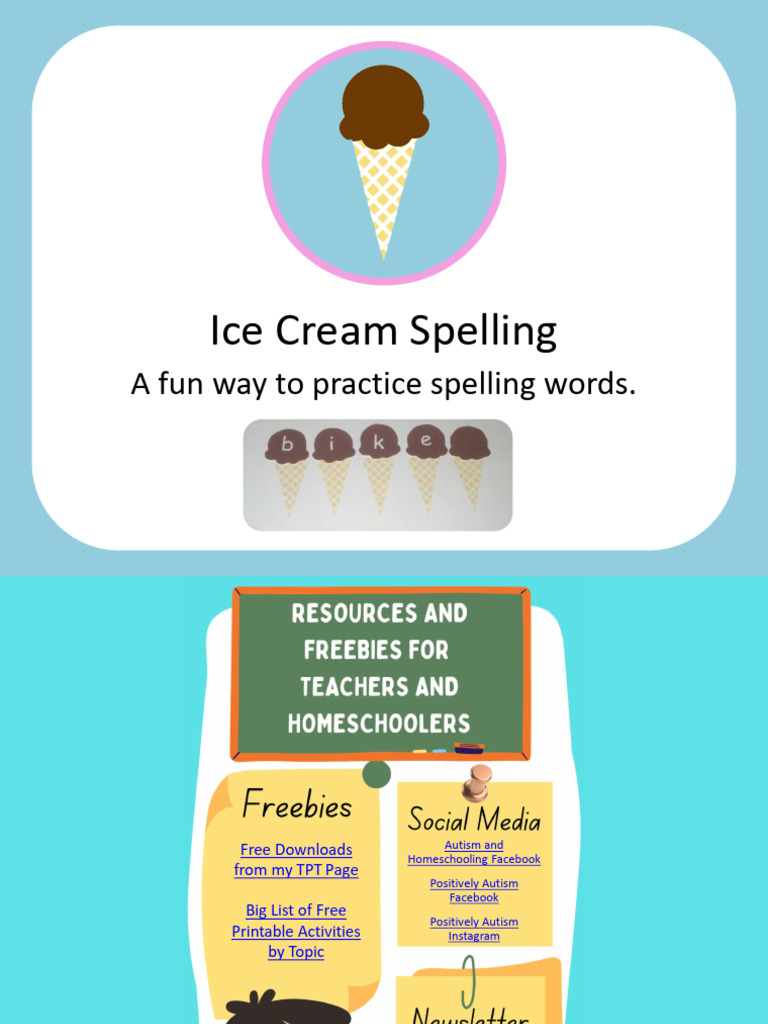 IceCreamSpellingFreebie 1 | PDF