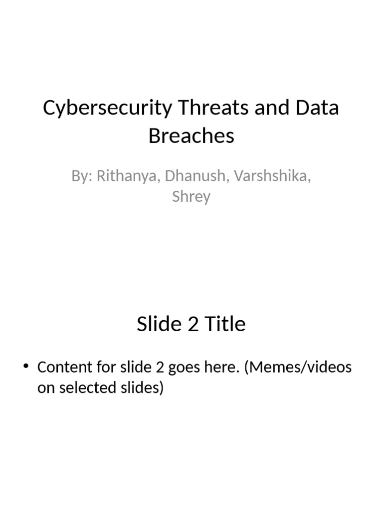 Cybersecurity Presentation Ritu | PDF