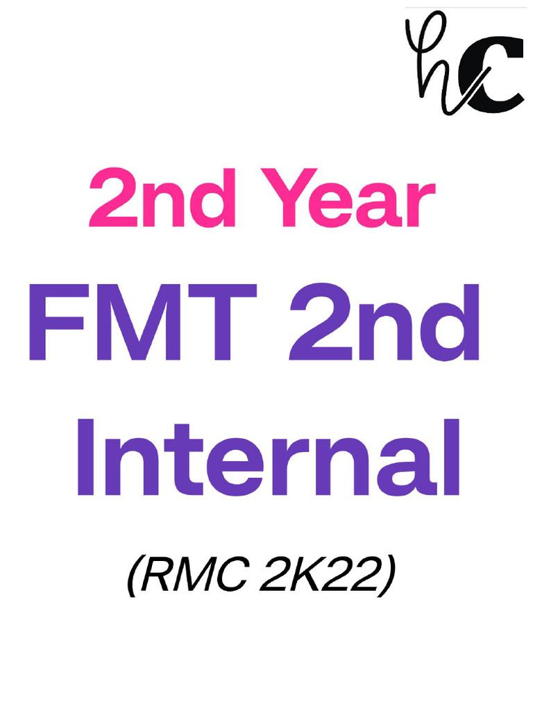 FMT 2nd Internal © | PDF