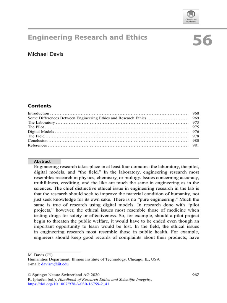 Engineering Research and Ethics | PDF | Nuclear Reactor | Chernobyl ...