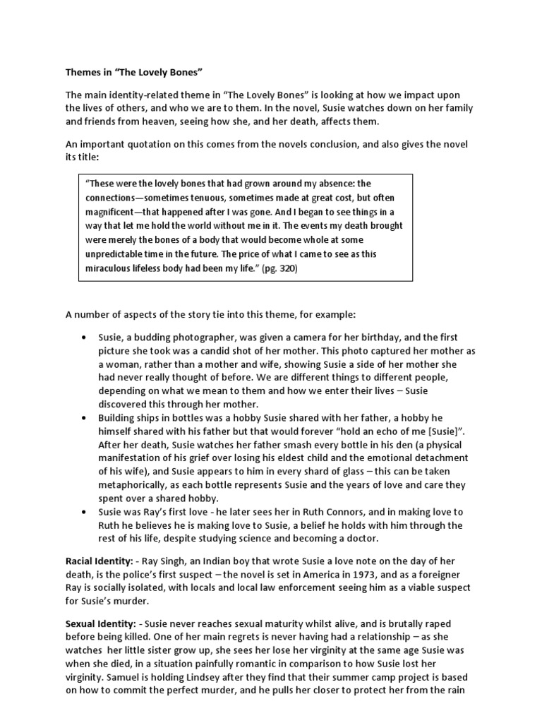 Themes in The "Lovely Bones" | PDF