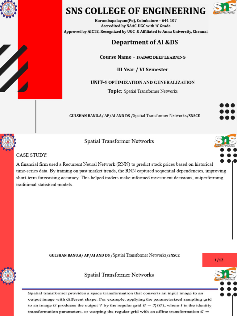 Spatial Transformer Networks | PDF | Learning | Artificial Intelligence