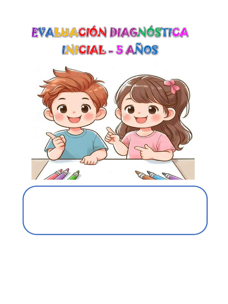 Fichas de Evaluación Diagnostica 5 Años 1 | PDF