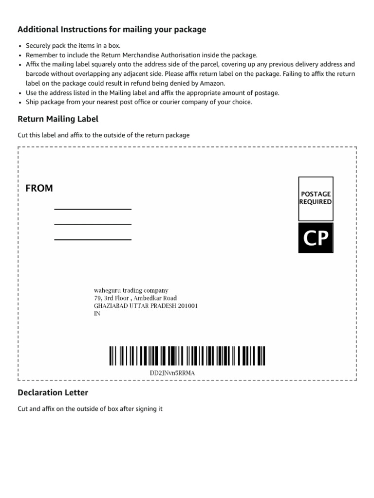 Return Label | PDF
