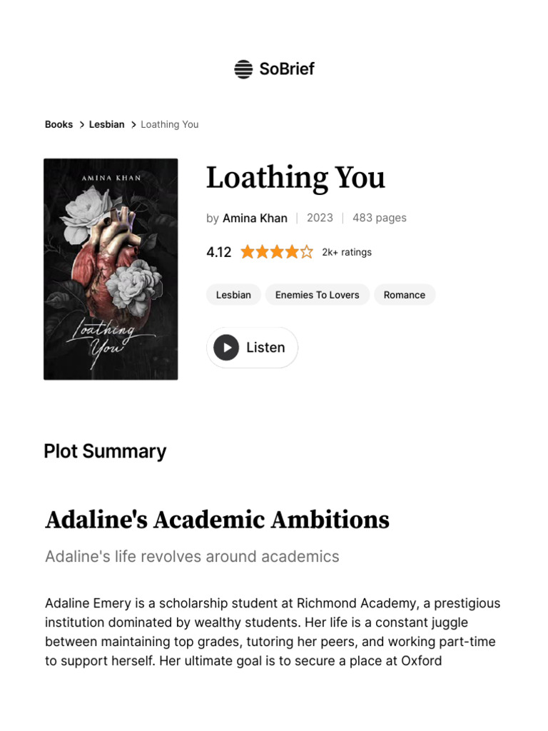 Loathing You | PDF | Love | Narrative