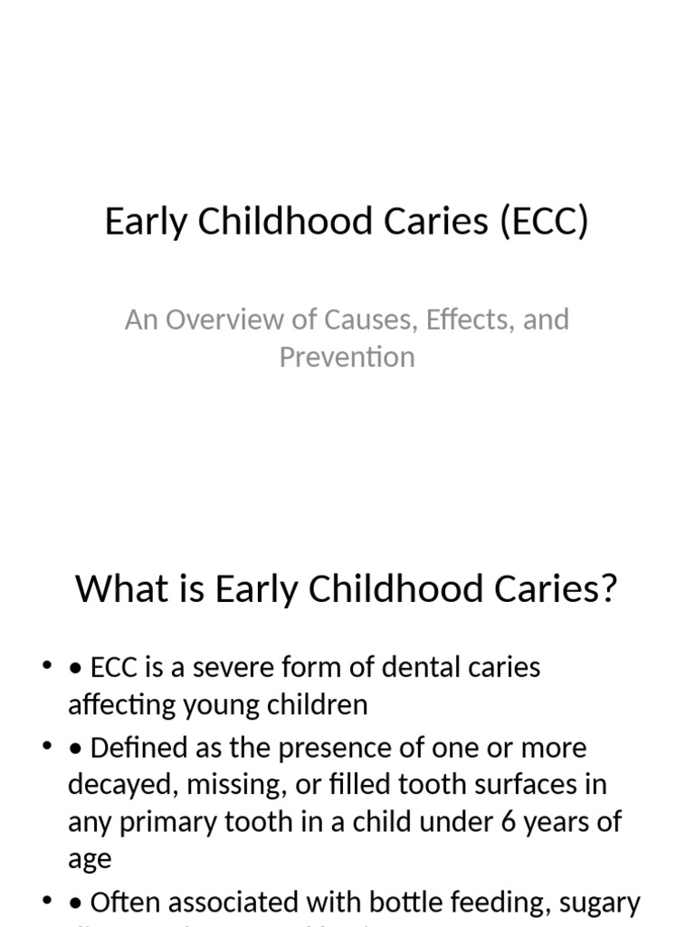 Early Childhood Caries Presentation | PDF