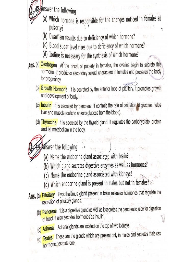 Hormones Topic 1 | PDF