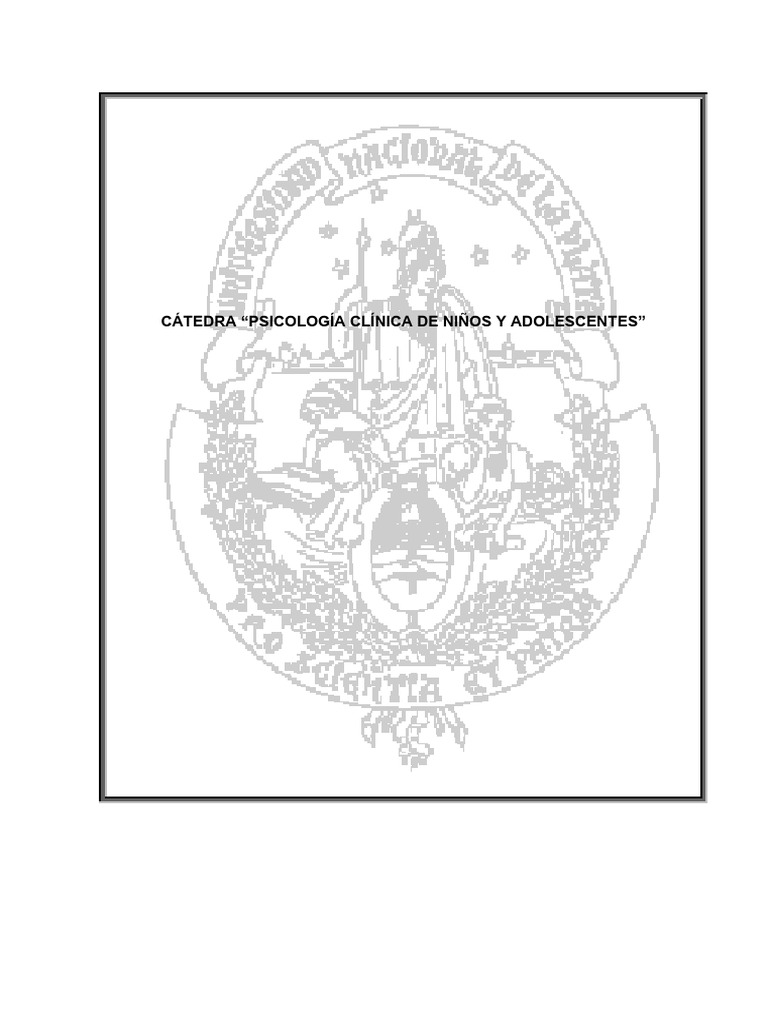 Programa 2025 Clinica de Ninos y Adolescentes | PDF | Psicoanálisis ...