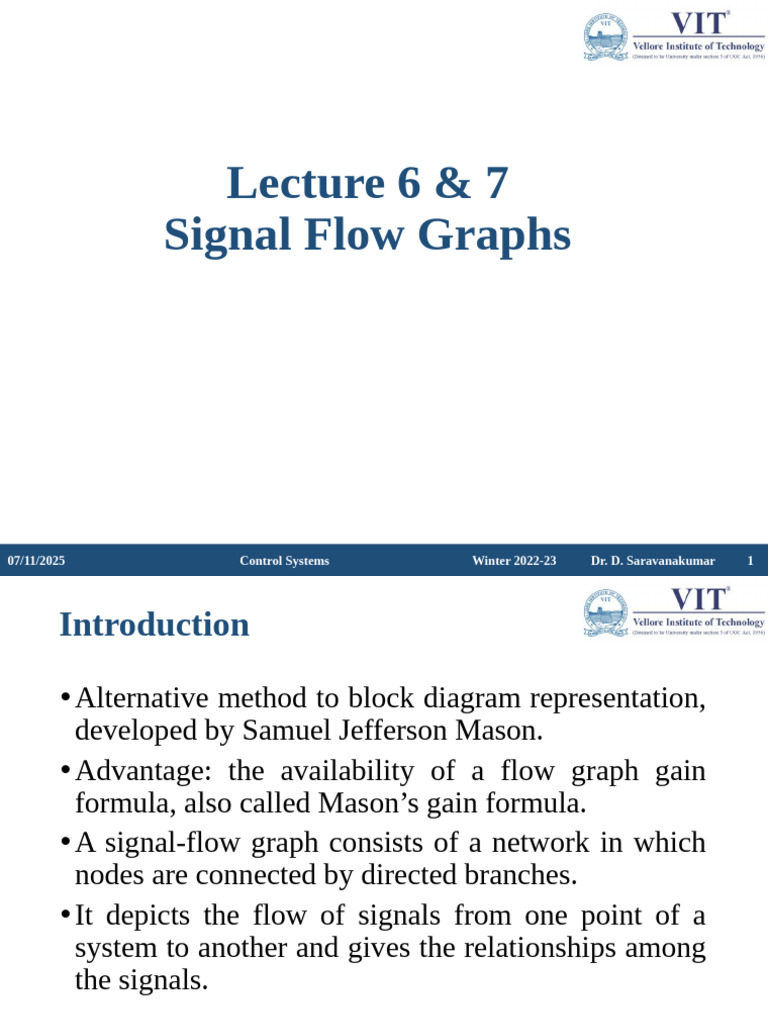 Understanding Signal Flow Graphs in Control Systems | PDF | Algorithms ...