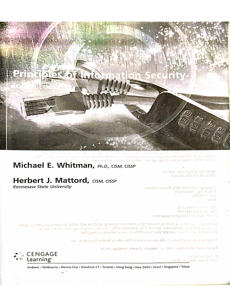 Principles of Information Security | PDF