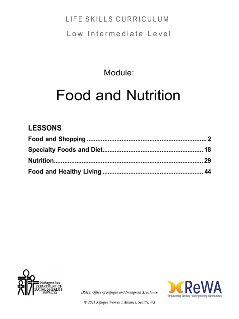 Food and Nutrition Low Intermediate Level | PDF | Healthy Diet | Foods