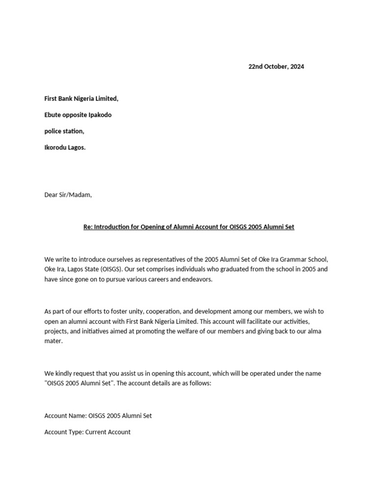 Introduction Letter | PDF