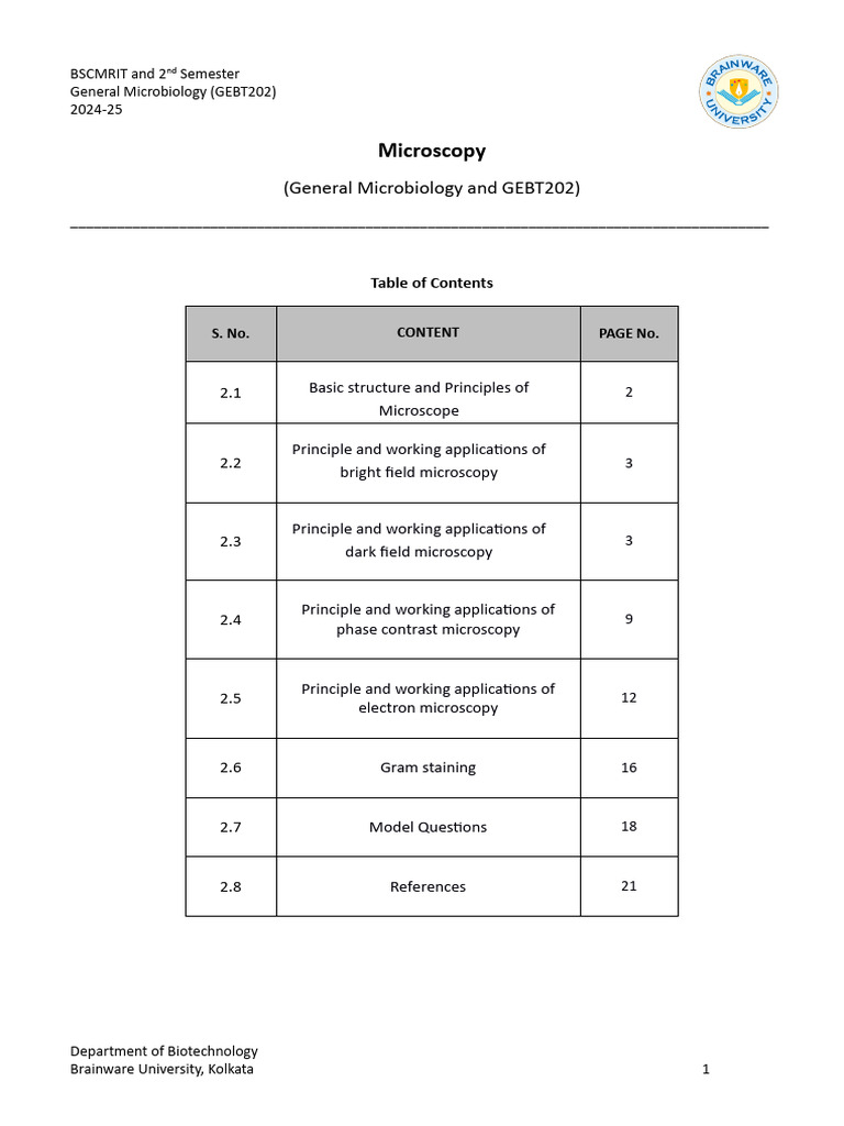 Module 2 Micros | PDF | Staining | Microscopy
