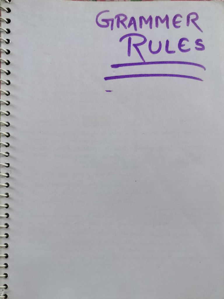 Grammer Rules KS - Compressed | PDF
