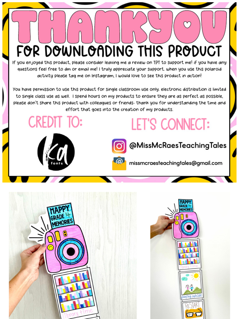 Polaroid Memories Activity for Preschool | PDF