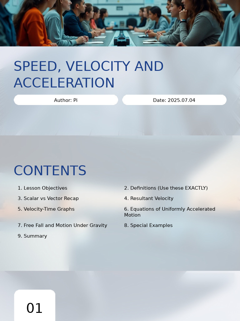 Understanding Motion: Speed, Velocity, Acceleration | PDF ...