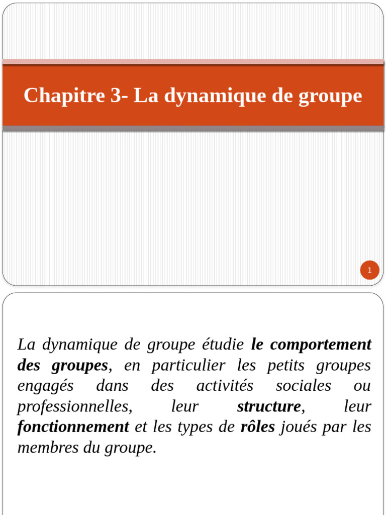 Comprendre la dynamique de groupe | PDF | Psychologie | Psychologie sociale