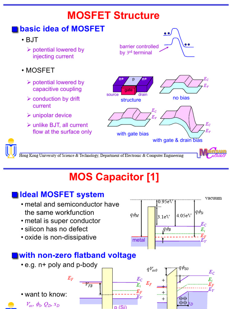 MOSFET Structure and Operation Basics | PDF | Mosfet | Field Effect ...