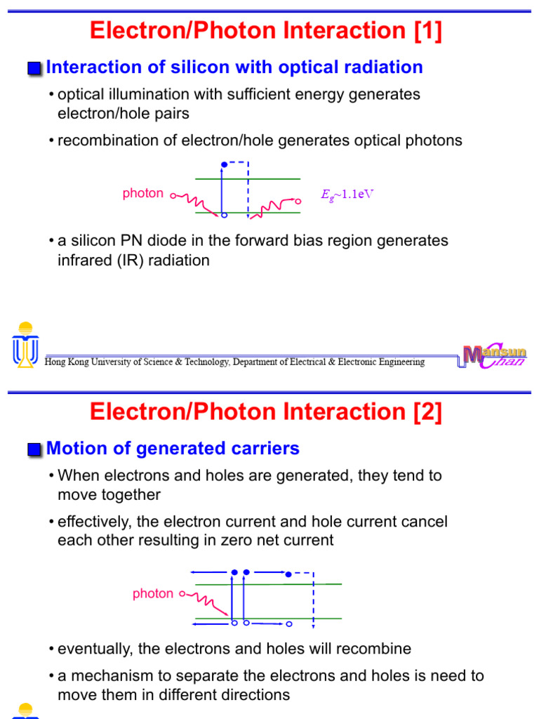 09 Optical Property of PN Junctions | PDF | P–N Junction | Electron