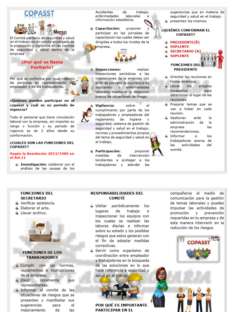 Funciones del COPASST en Empresas | PDF | Valores