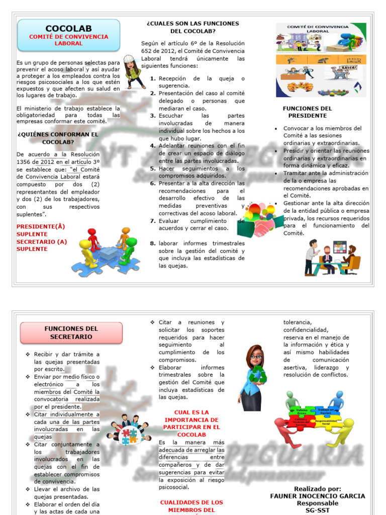 Folleto Cocolab Funciones y Responsabilidades VT Agropecuaria 2025.docx2 | PDF