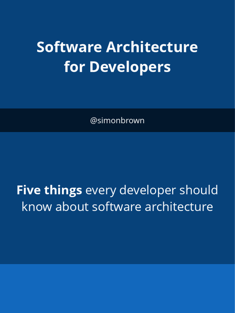 Key Software Architecture Insights for Developers | PDF | Conceptual ...
