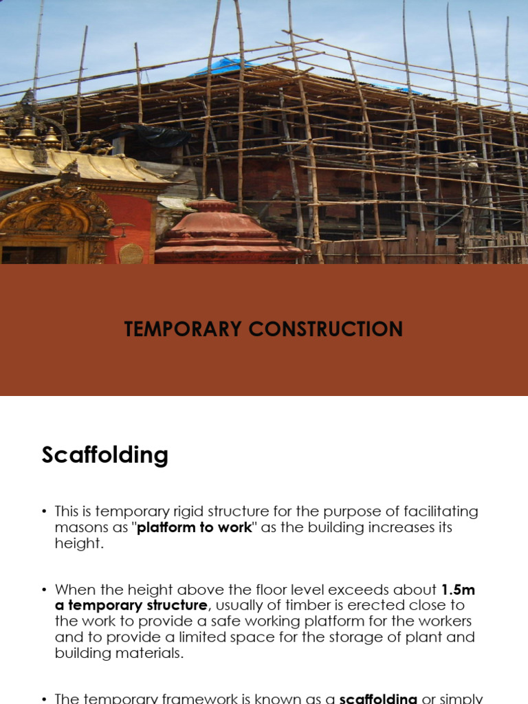 Temporary Construction | PDF | Scaffolding | Deep Foundation