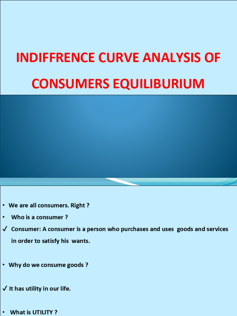 Consumer Equilibrium and Utility Analysis | PDF | Utility | Economics