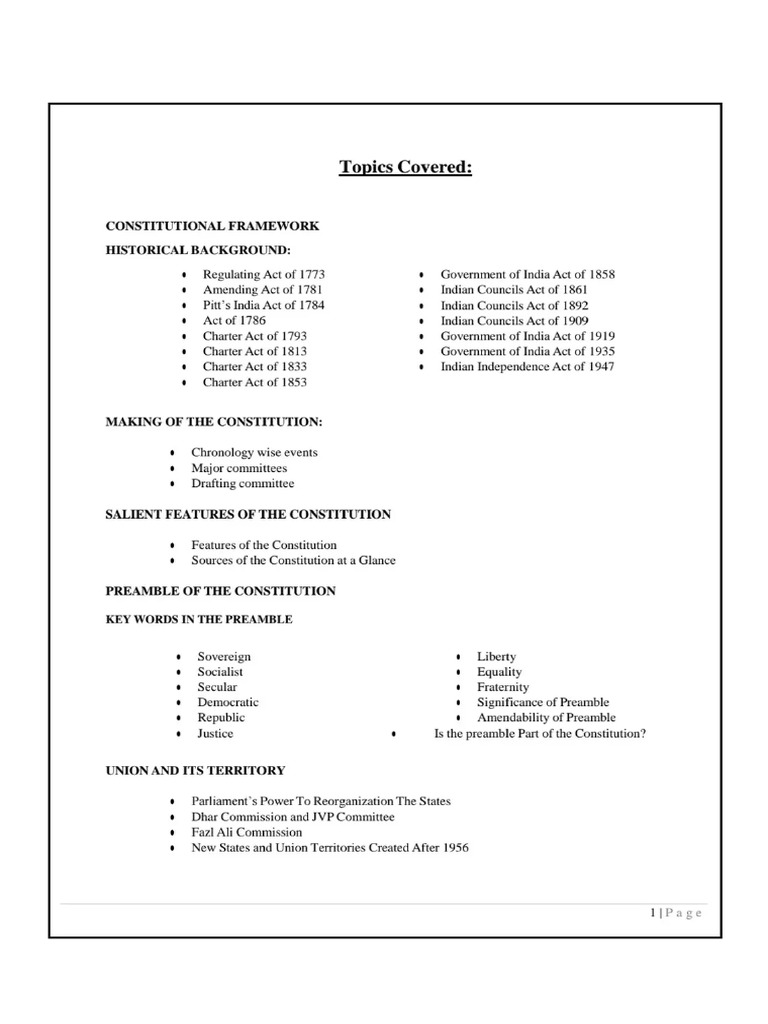 Polity Short Note | PDF