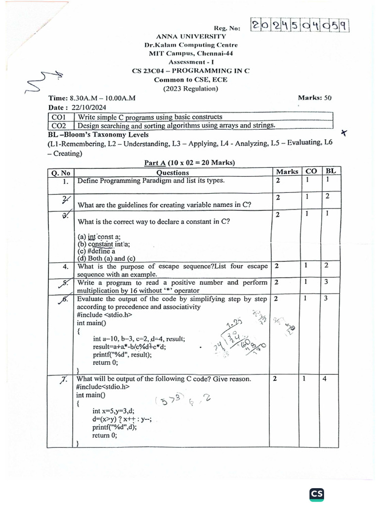 Programming in C | PDF
