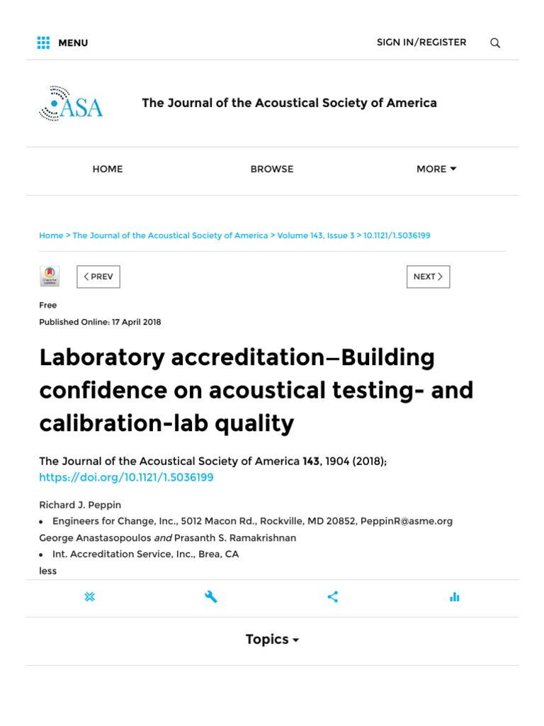 Laboratory Accreditation-Building Confidence On Acoustical Testing-And ...