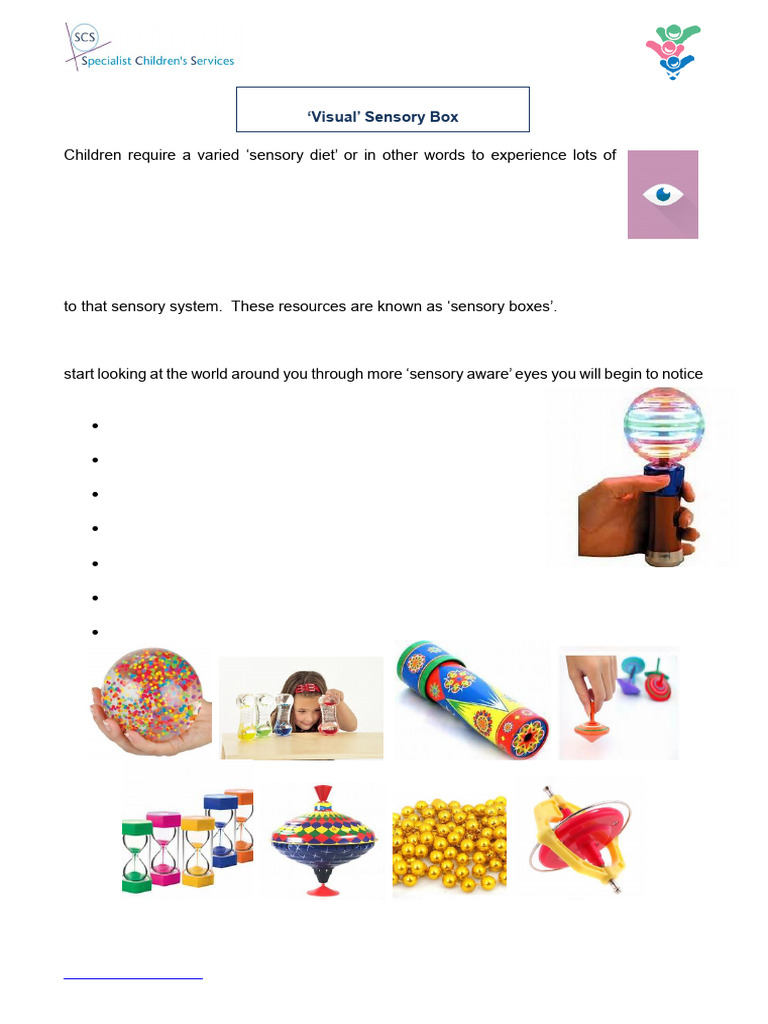Visual Sensory Box Ideas for Kids | PDF